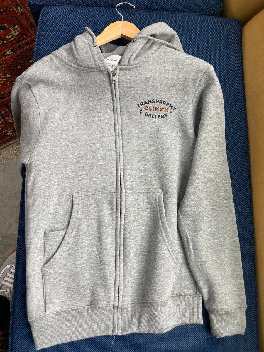Transparent Clinch Gallery Grey Zip-Up Hoodie